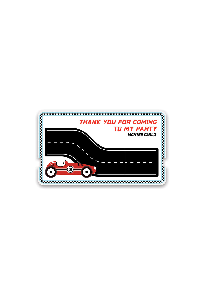 Personalised Race Car - Thank You Cards - Pack of 6 – theaddedextras