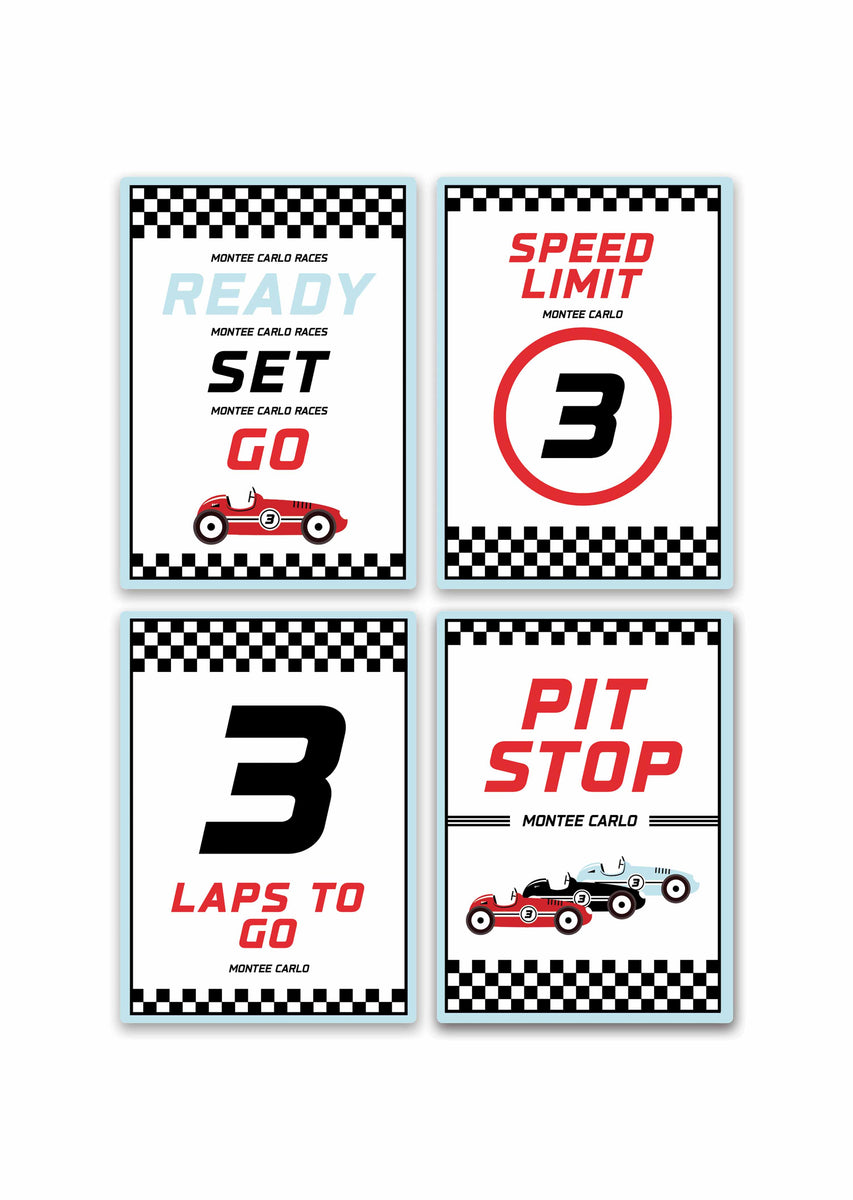 Personalised Race Car - Party Sign Bundle – theaddedextras