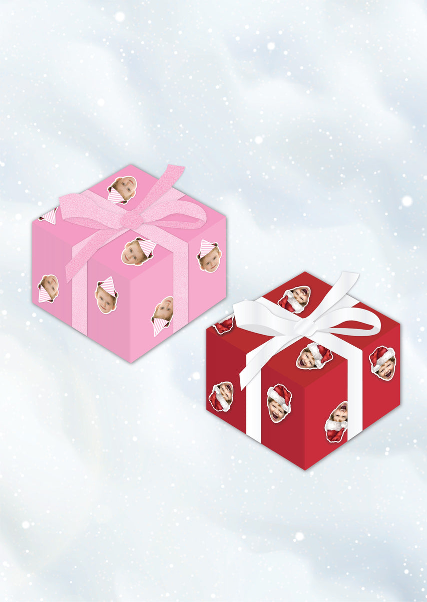 Personalised Gift Wrap Set - Wrapping Paper, Satin Ribbon and Stickers ...